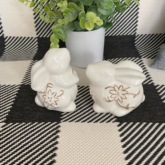 Target | Other | Farmhouse Ceramic Embossed Bunnies | Poshmark